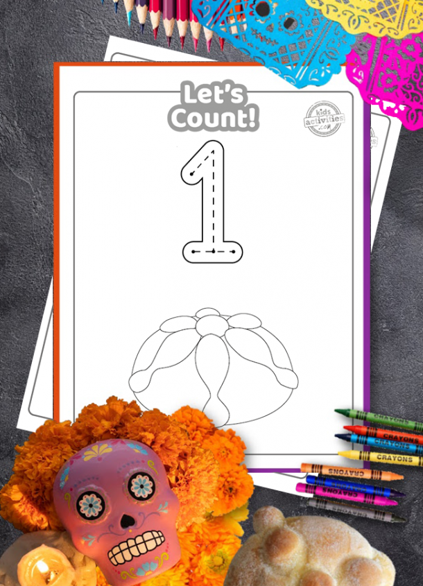 Learn How to Count With Beautiful Day of The Dead Printables!