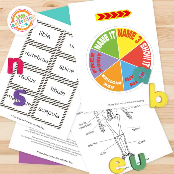 Free Printable Skeleton Bone Game for Kids | Kids Activities Blog
