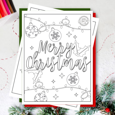 Free Printable Merry Christmas Coloring Pages For Kids