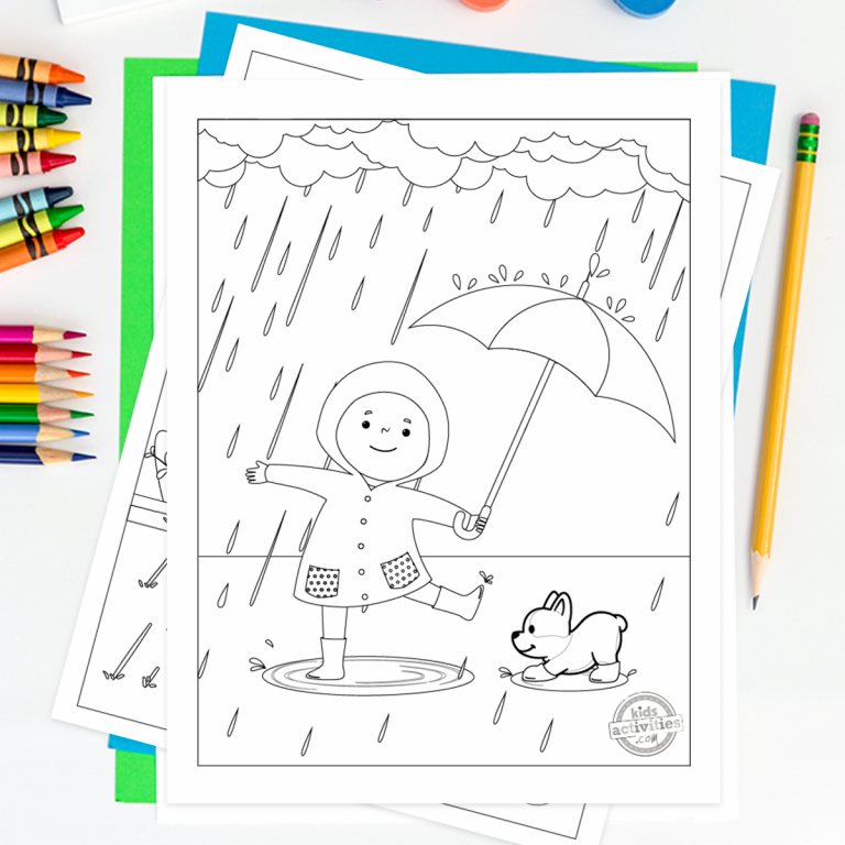 Cutest Rainy Day Coloring Pages For Kids | Kids Activities Blog