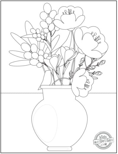 Printable Flower Coloring Pages For Kids - Kids Activities Blog