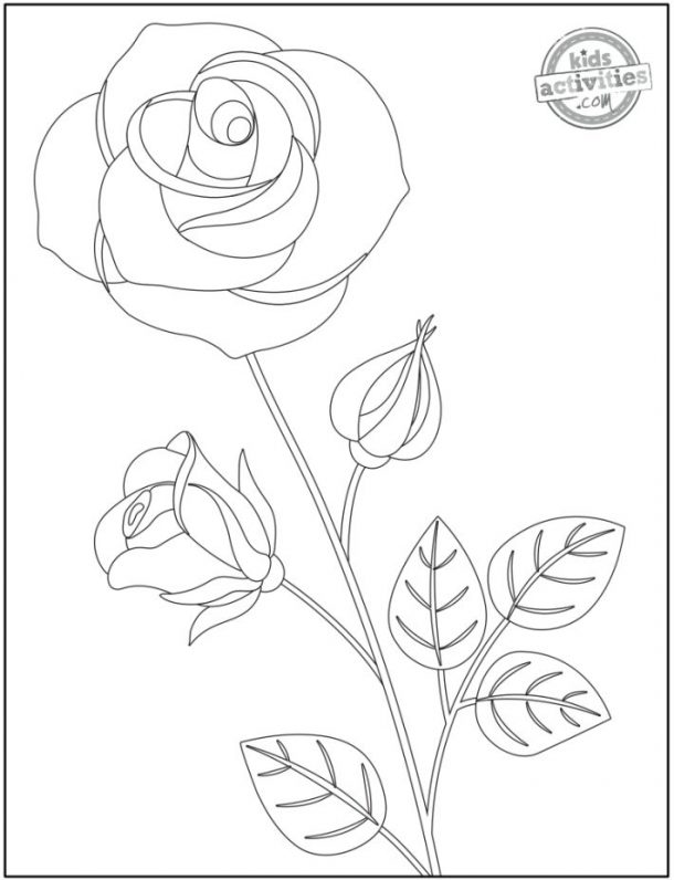 Printable Flower Coloring Pages For Kids - Kids Activities Blog