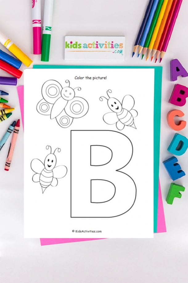 Letter B Coloring Page: Free Alphabet Coloring Pages – ParentingBest.com