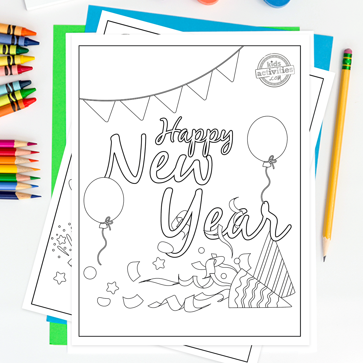 22 New Years Eve Coloring Pages and Worksheets to Ring in the New Year ...