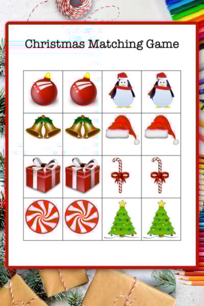 Fun Free Printable Christmas Matching Game | Kids Activities Blog