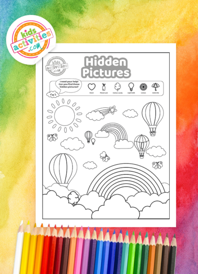 Printable Rainbow Hidden Pictures Printable Puzzle | Kids Activities Blog