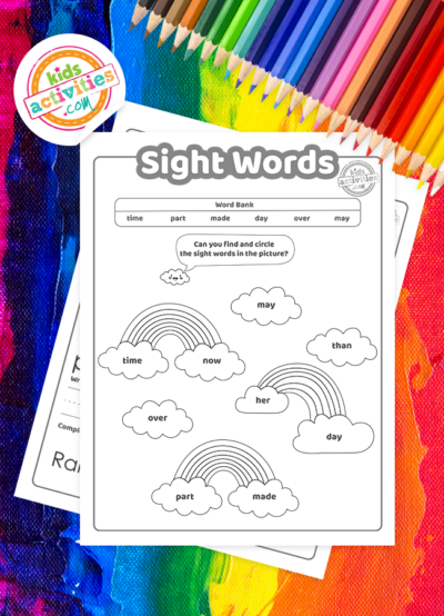 Free Rainbow Sight Words Printable For Preschoolers
