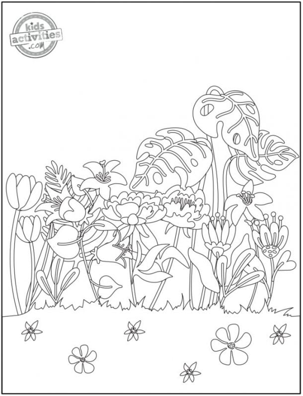 Printable Flower Coloring Pages For Kids - Kids Activities Blog