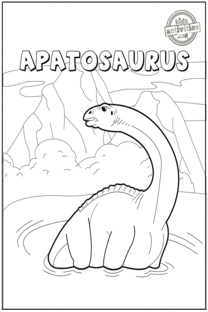 Best Apatosaurus Dinosaur Coloring Pages | Kids Activities Blog