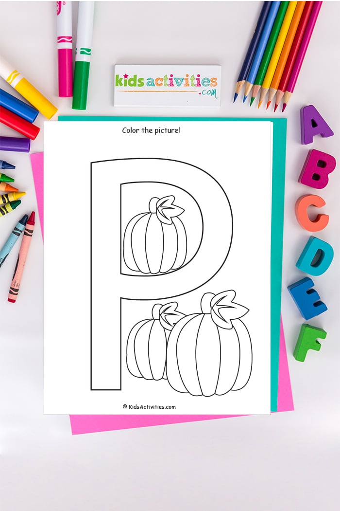 Letter P Coloring Page: Free Alphabet Coloring Page - Download, Print ...