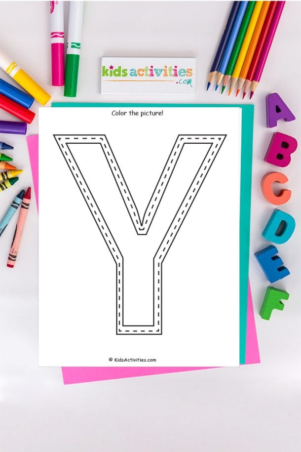 Letter Y Coloring Page - Download, Print & Learn! | Kids Activities Blog