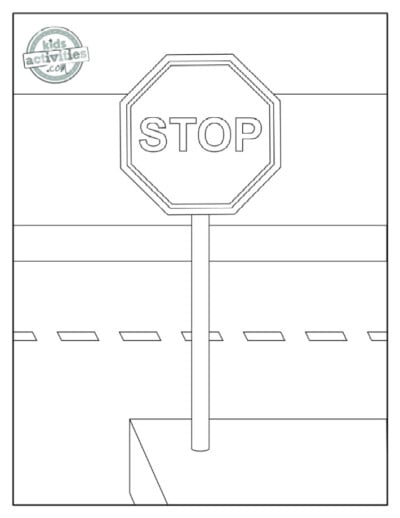 7 Free Printable Stop Sign & Traffic Signal and Signs Coloring Pages ...