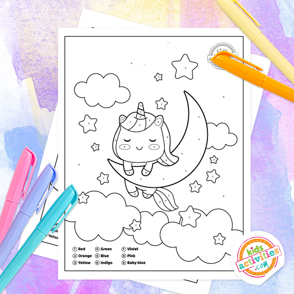 Beautiful Unicorn Color By Number Coloring Pages Kids Activities Blog Beautiful Unicorn Color By Number Coloring Pages Kids Activities Blog