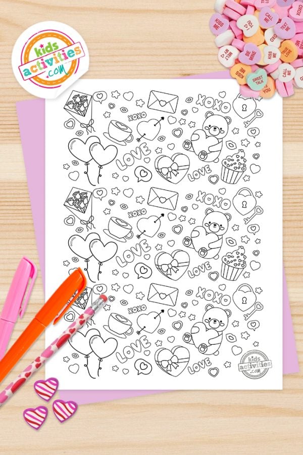 15+ Original Valentine's Day Coloring Pages for Kids & Adults | Kids ...