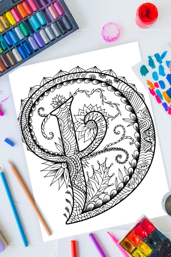 Zentangle Letter D Design - Free Printable | Kids Activities Blog