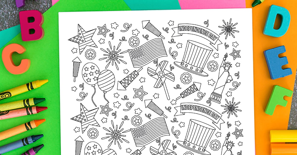 Fantastic 4th of July Doodles Printable Coloring Page | Kids Activities ...