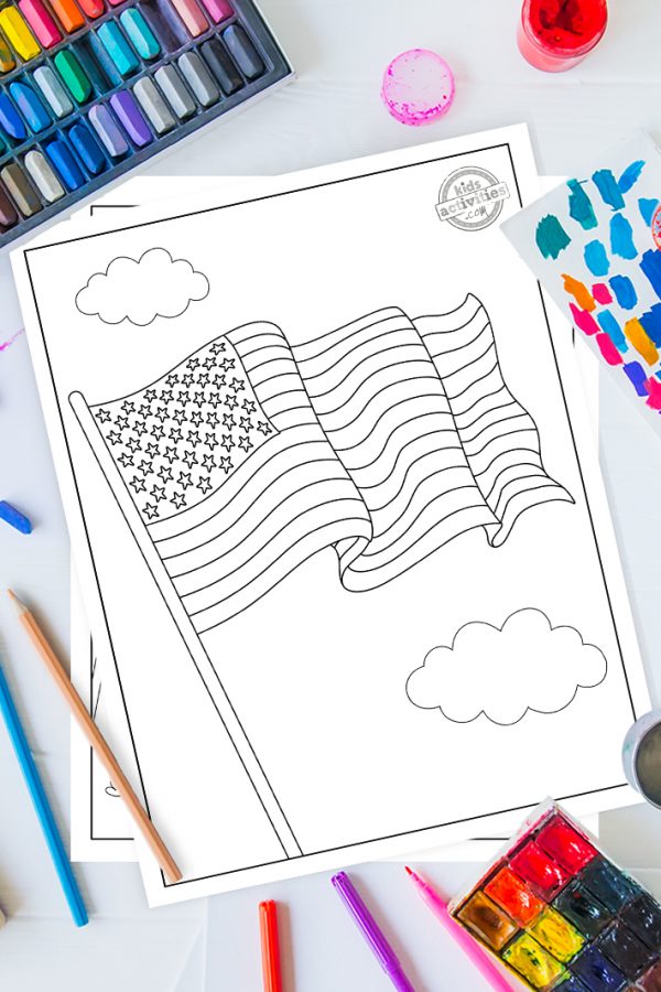 Free Printable American Flag Coloring Pages |Kids Activities Blog