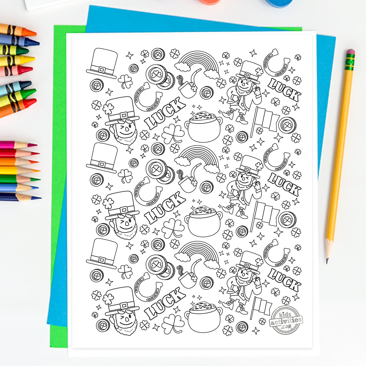 St. Patrick’s Day Doodle Coloring Pages – ParentingBest.com