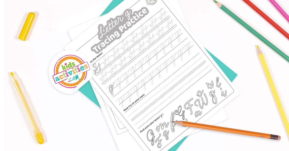 Letter G Cursive Worksheet -Kids Activities Blog