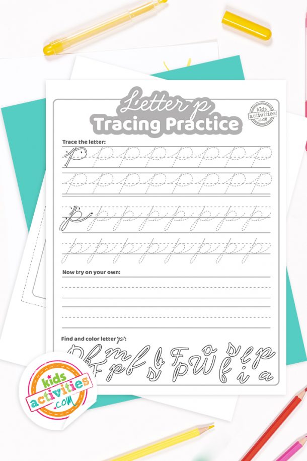 Cursive P Worksheets- Free Printable Cursive Practice Sheets For Letter ...