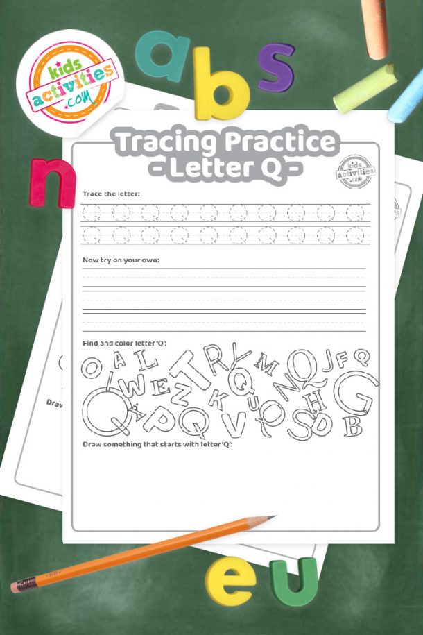 Free Letter Q Practice Worksheet: Trace it, Write it, Find it & Draw ...