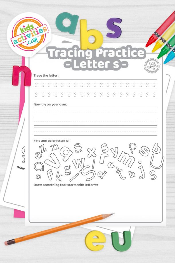 Free Letter S Practice Worksheet: Trace it, Write it, Find it & Draw ...