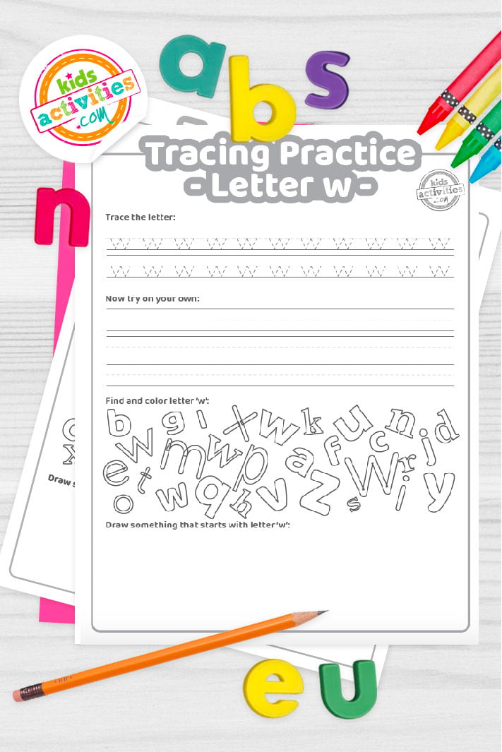 Free Letter W Practice: Trace it, Write it, Find it & Draw Kids ...