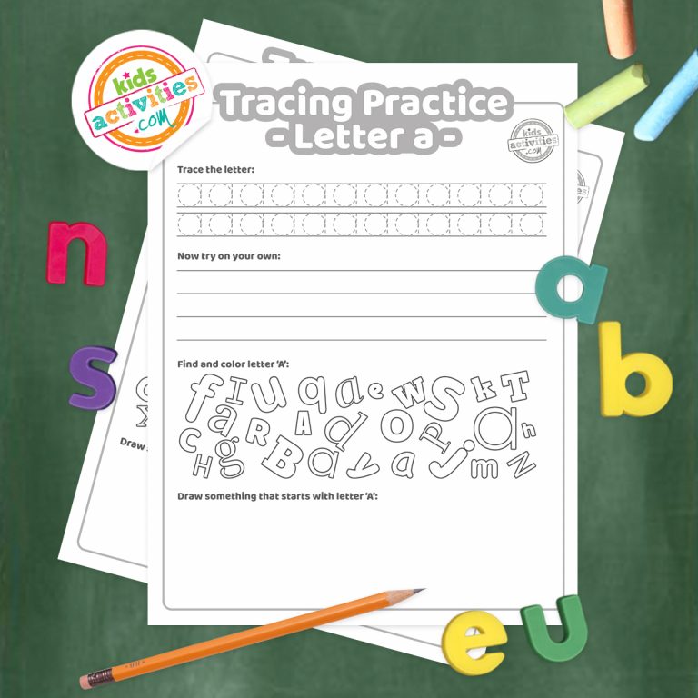 Free Letter A Practice Worksheet: Trace it, Write it, Find it & Draw ...