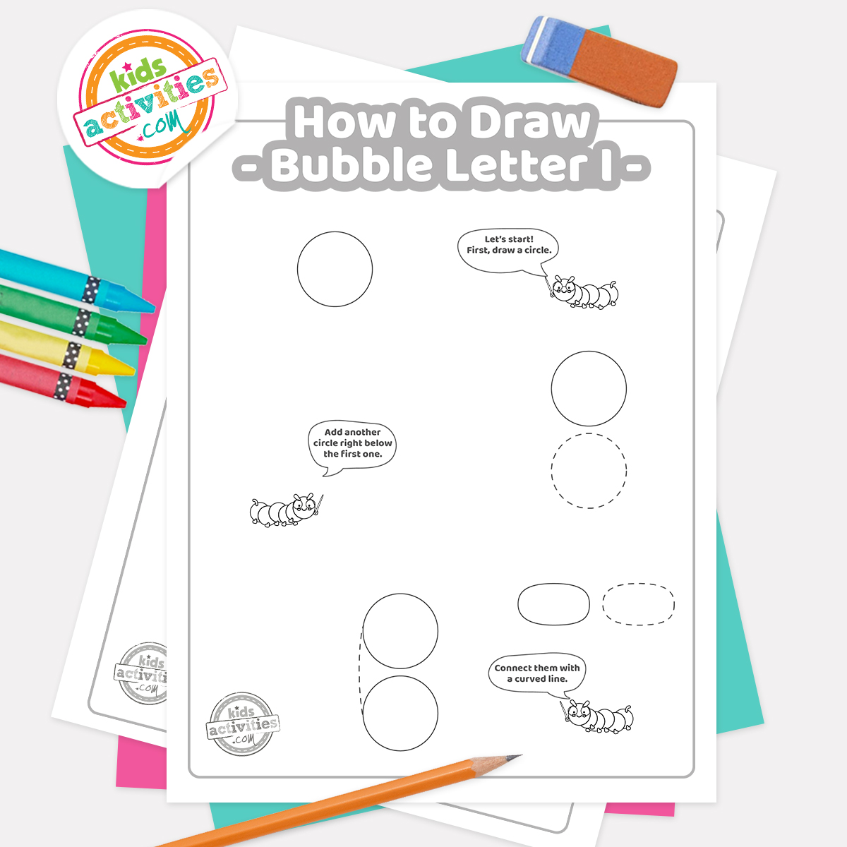 How to Draw the Letter I in Bubble Letters Graffiti | Kids Activities Blog