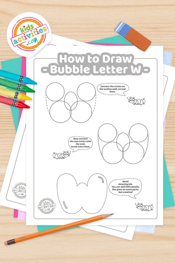 How to Draw the Letter W in Bubble Graffiti – ParentingBest.com