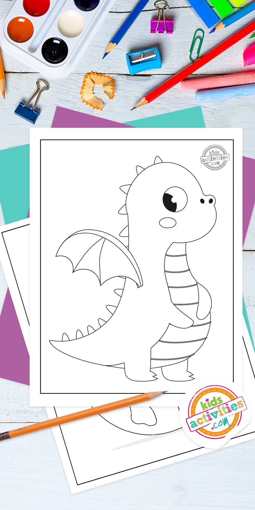 Cute Printable Baby Dragon Coloring Pages | Kids Activities Blog