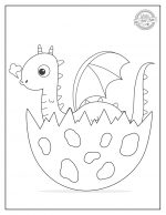 Cute Printable Baby Dragon Coloring Pages | Kids Activities Blog