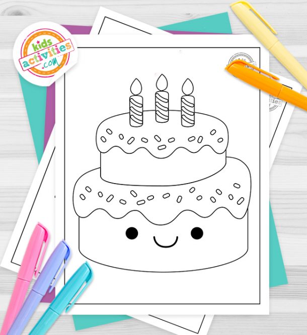 Free Printable Birthday Cake Coloring Pages | Kids Activities Blog