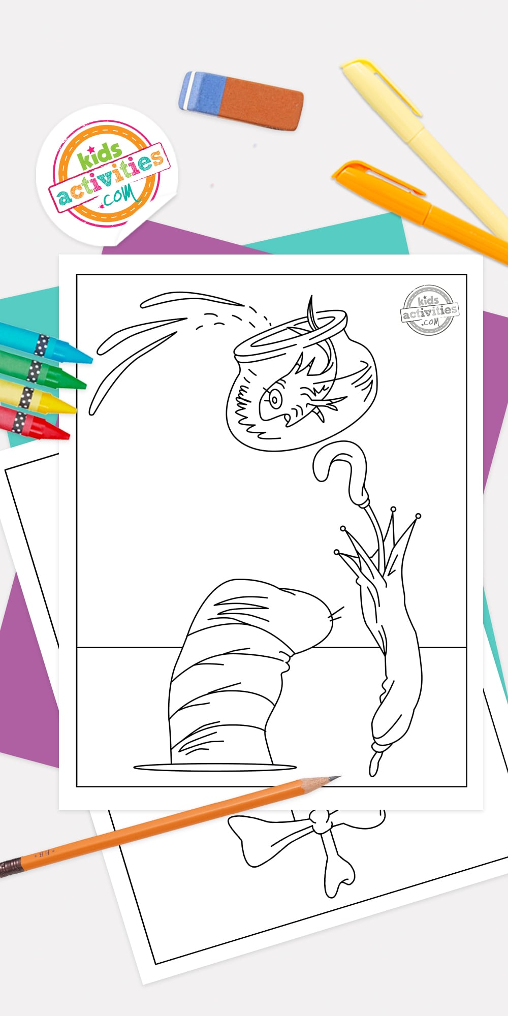 Fun & Free Printable Cat in the Hat Coloring Pages | Kids Activities Blog