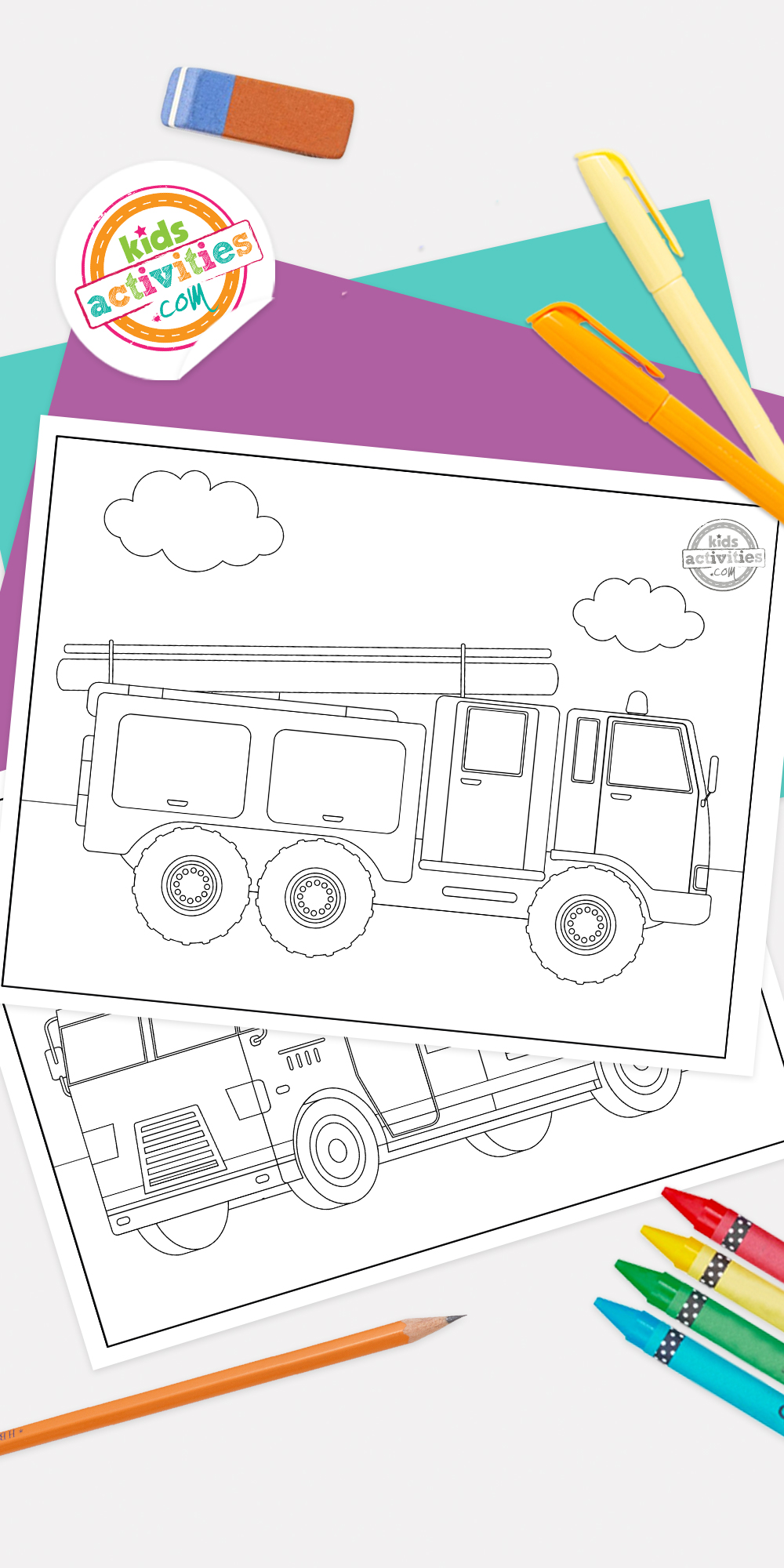 Free Printable Fire Truck Coloring Pages | Kids Activities Blog
