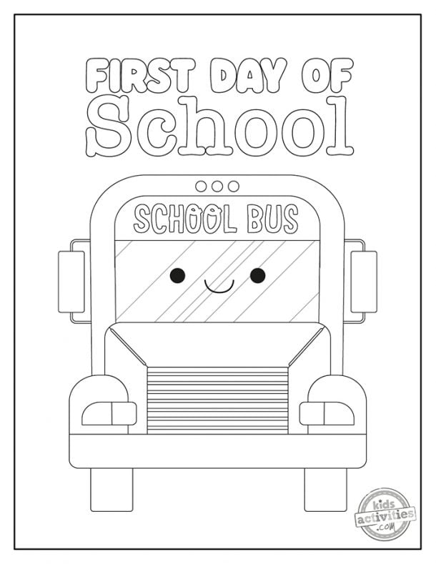 Exciting First Day of School Coloring Pages | Kids Activities Blog