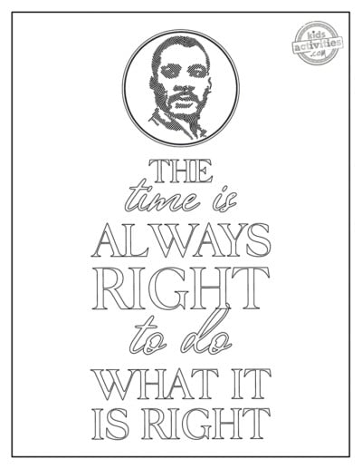 Free Inspiring Martin Luther King Jr. Coloring Pages | Kids Activities Blog