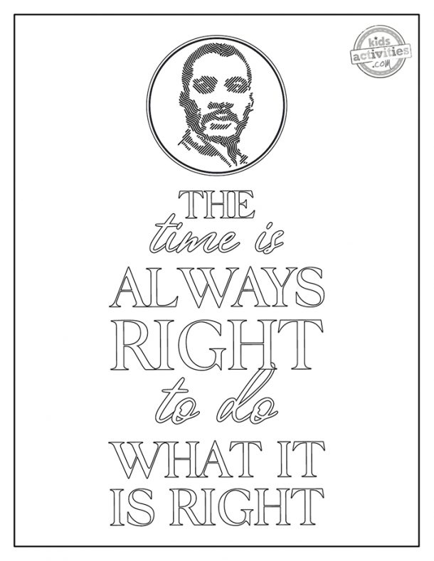 Free Inspiring Martin Luther King Jr. Coloring Pages | Kids Activities Blog