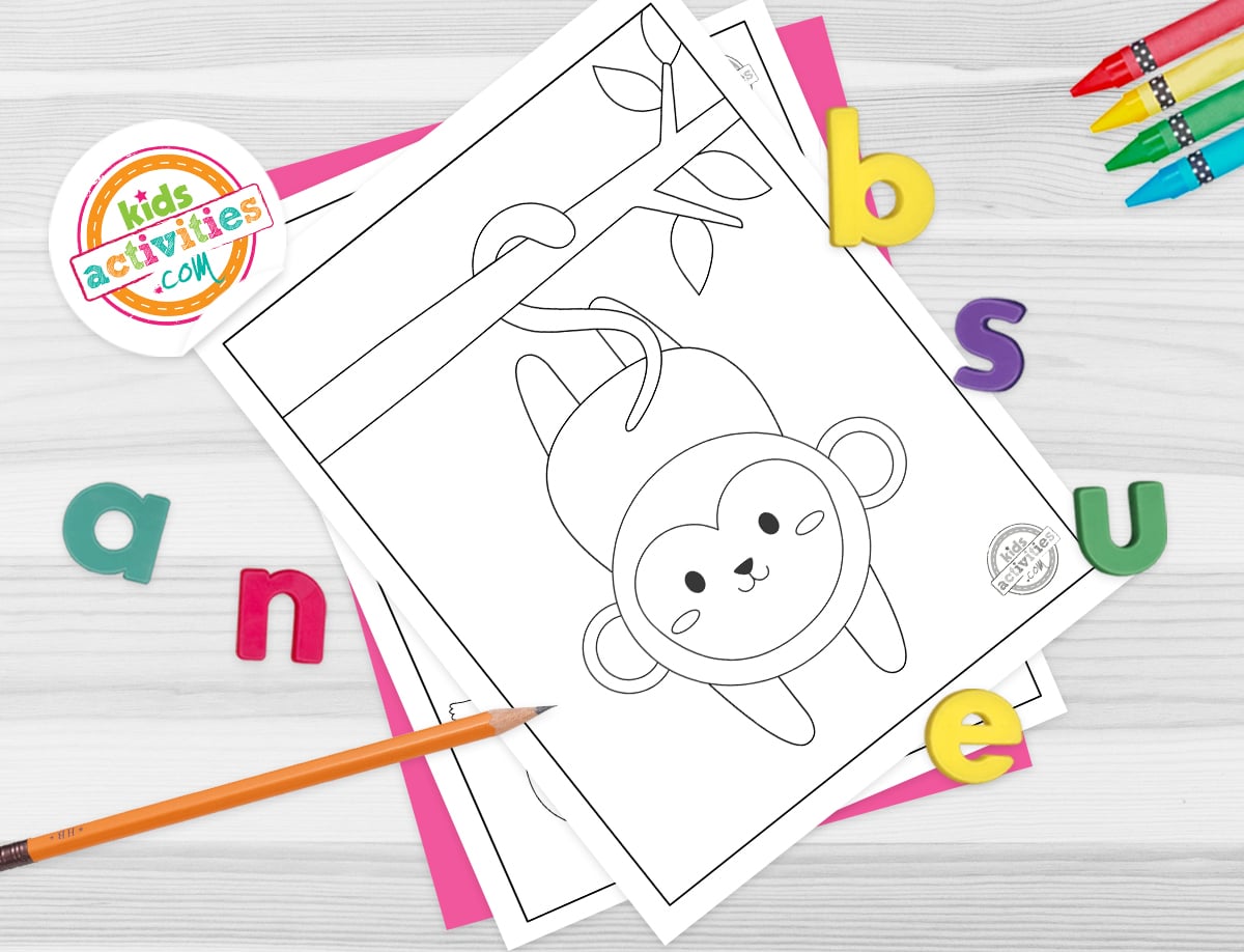 Free Printable Monkey Coloring Pages | Kids Activities Blog