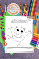 Nibbles the Book Monster coloring pages Kids Activities Blog