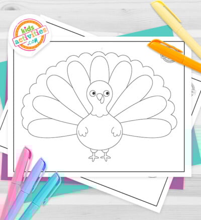 Cutest Preschool Turkey Coloring Pages | Kids Activities Blog