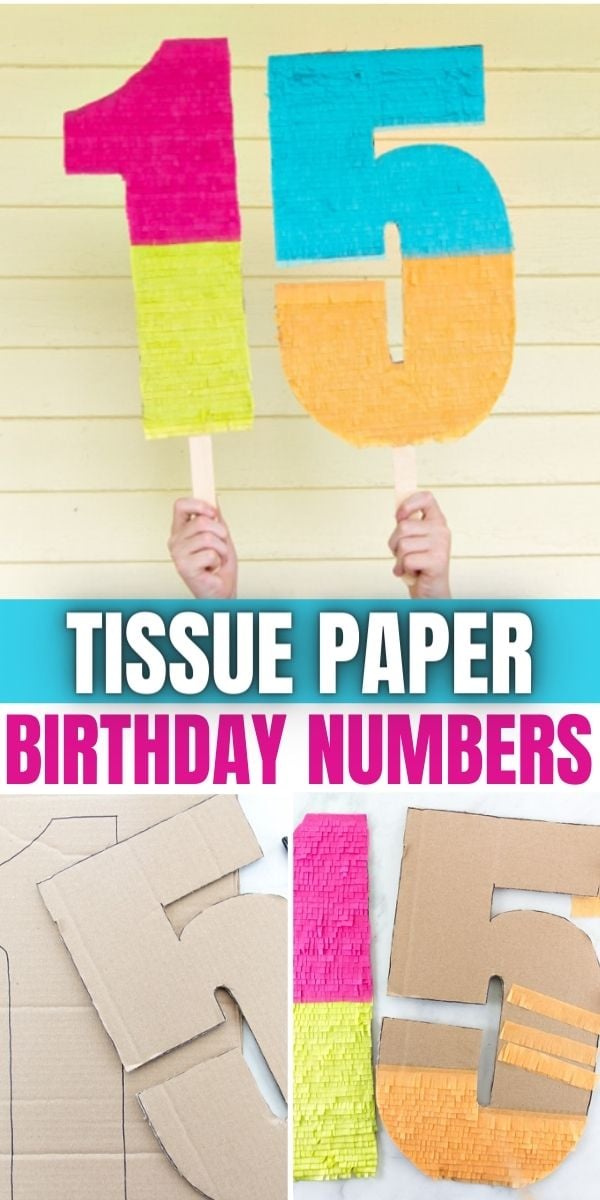 How To Make a Tissue Paper Birthday Number • Kids Activities Blog