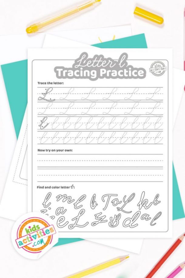 Free Letter L Practice Worksheet: Trace it, Write it, Find it & Draw ...