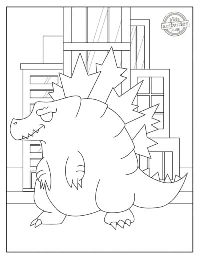Free Printable Godzilla Coloring Pages | Kids Activities Blog