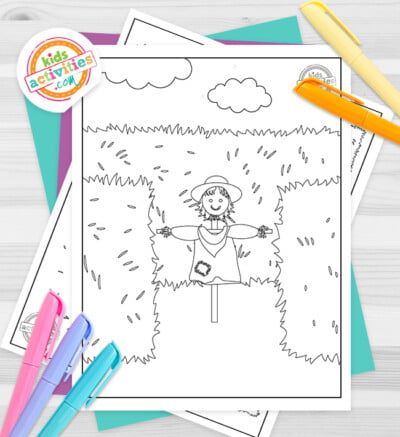 Printable Autumn Hay Maze Coloring Pages | Kids Activities Blog