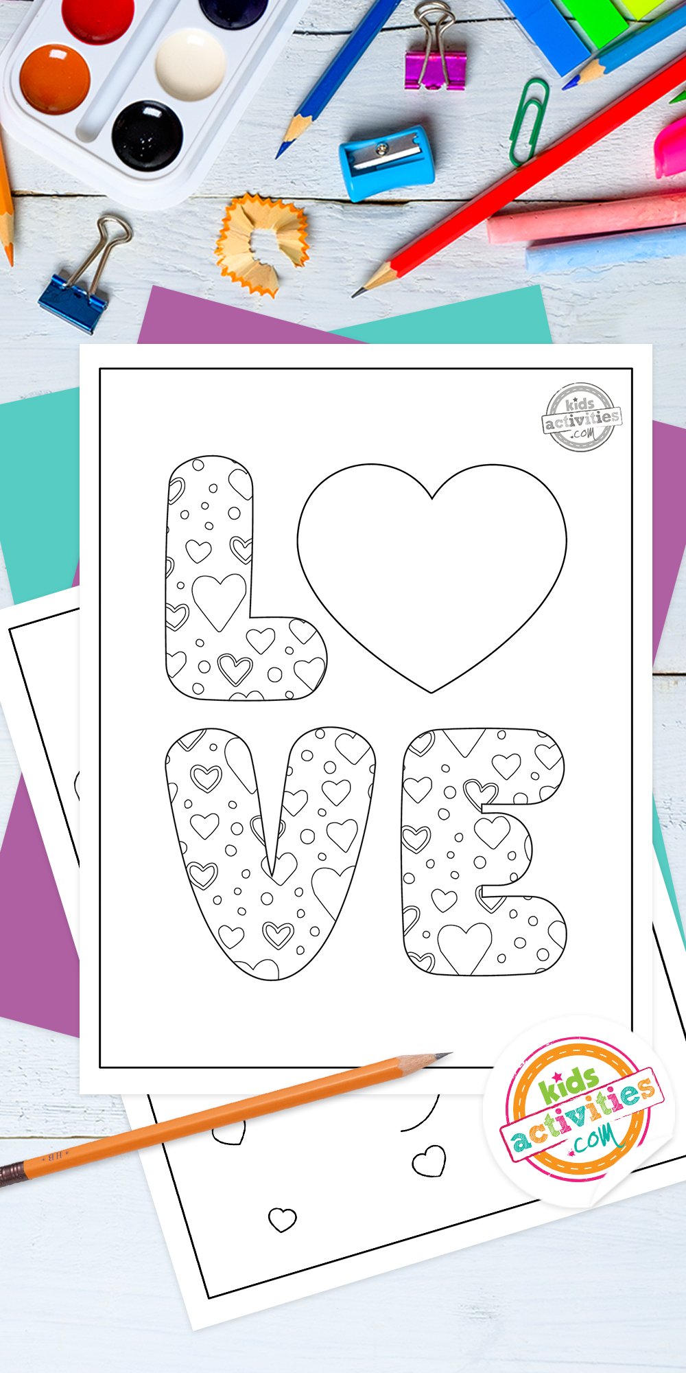 Super Cute Love Coloring Pages for Kids | Kids Activities Blog