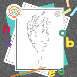 Free Printable Olympics Coloring Pages - Olympic Rings & Olympic Torch ...
