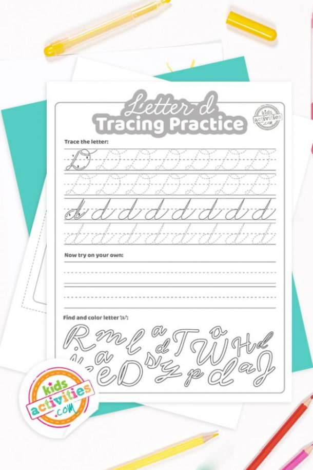 Free Letter D Practice Worksheet: Trace it, Write it, Find it & Draw ...