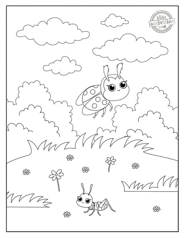 Cute Bugs! Insect Coloring Pages for Kids | Kids Activities Blog