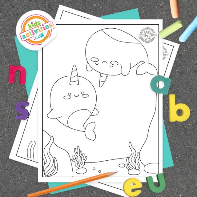 Free Printable Narwhal Coloring Pages | Kids Activities Blog